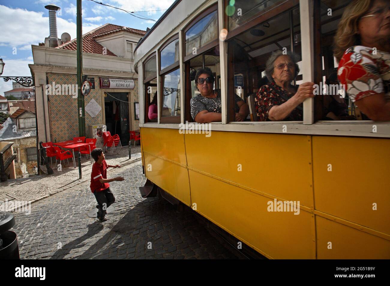 Catch a tram hi-res stock photography and images - Alamy