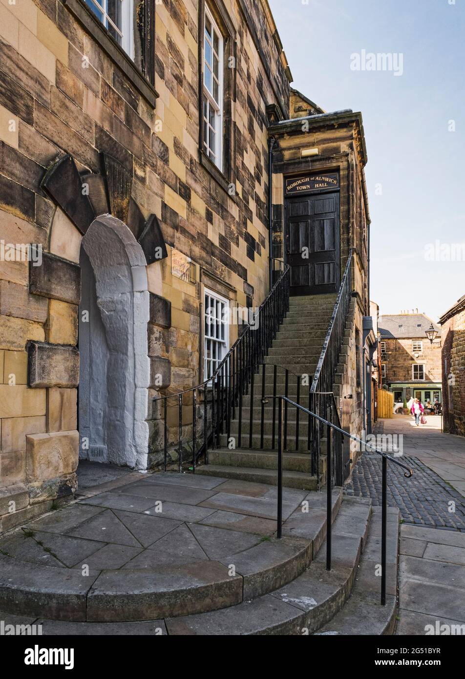 Town Hall at Alnwick, Northumberland, UK Stock Photo - Alamy