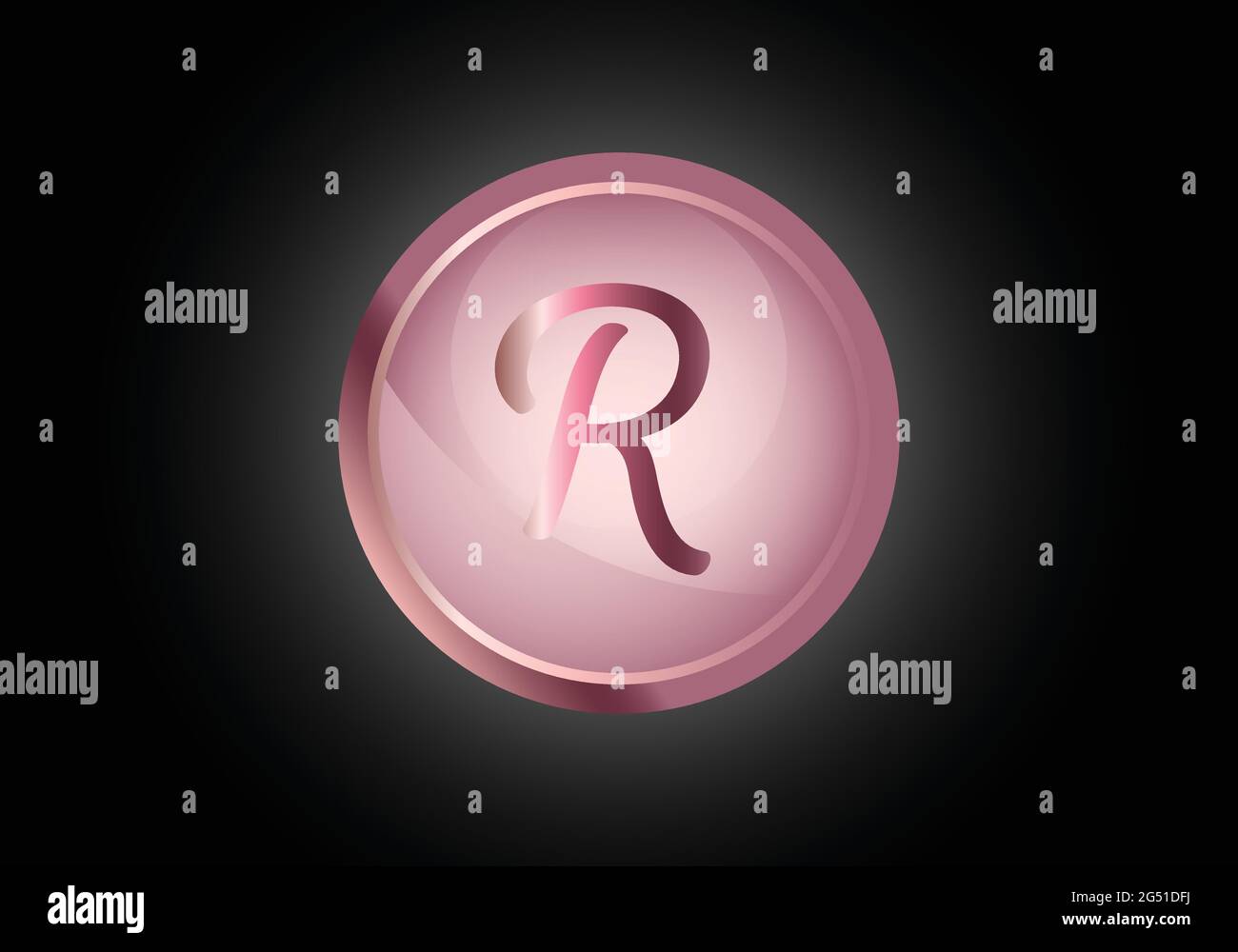 Luxury Alphabet letters R icon. Monogram initials perfectly for wedding ...