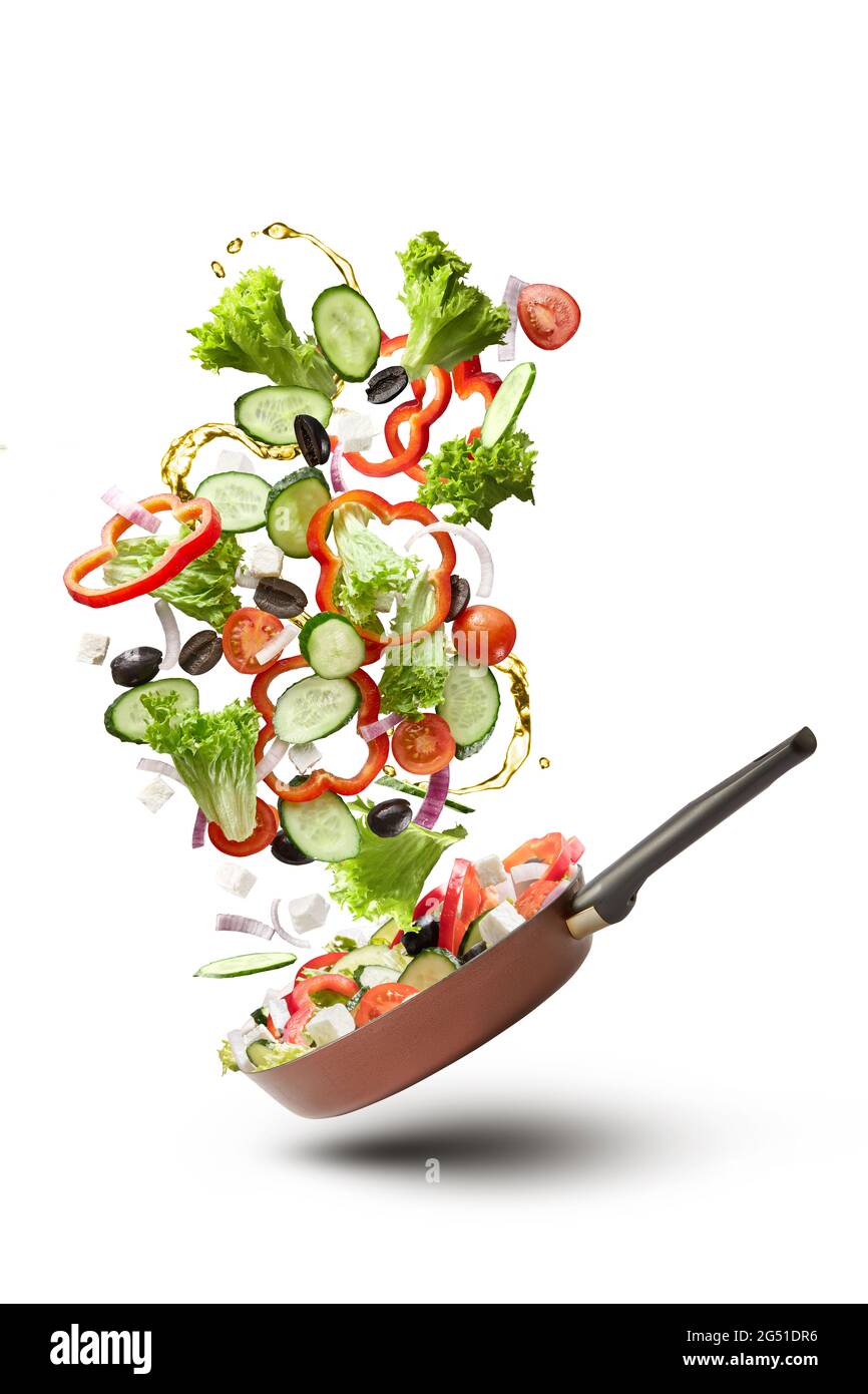 Food falling into pan hi-res stock photography and images - Alamy