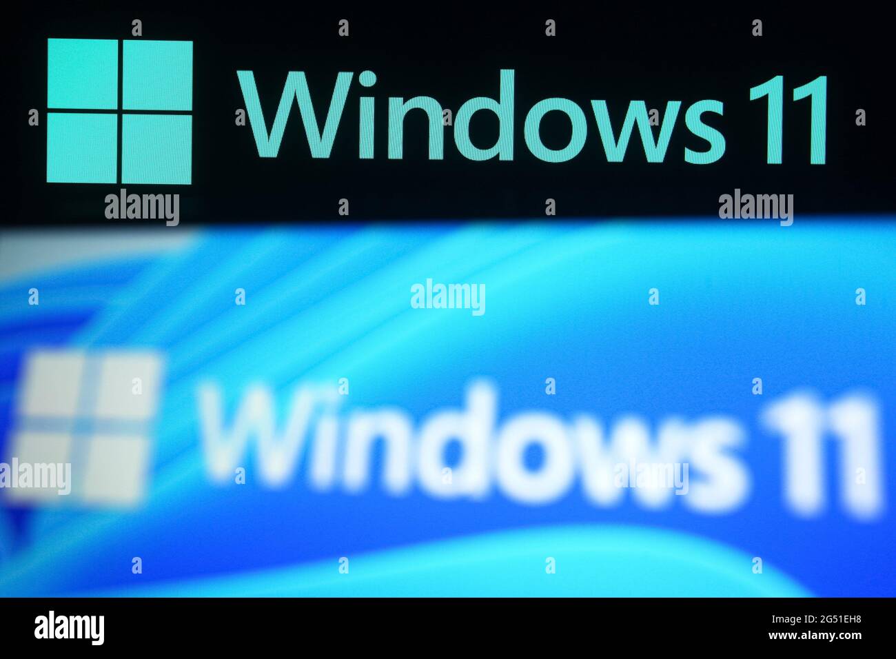 In this photo illustration a Windows 11 logo is seen on a smartphone ...