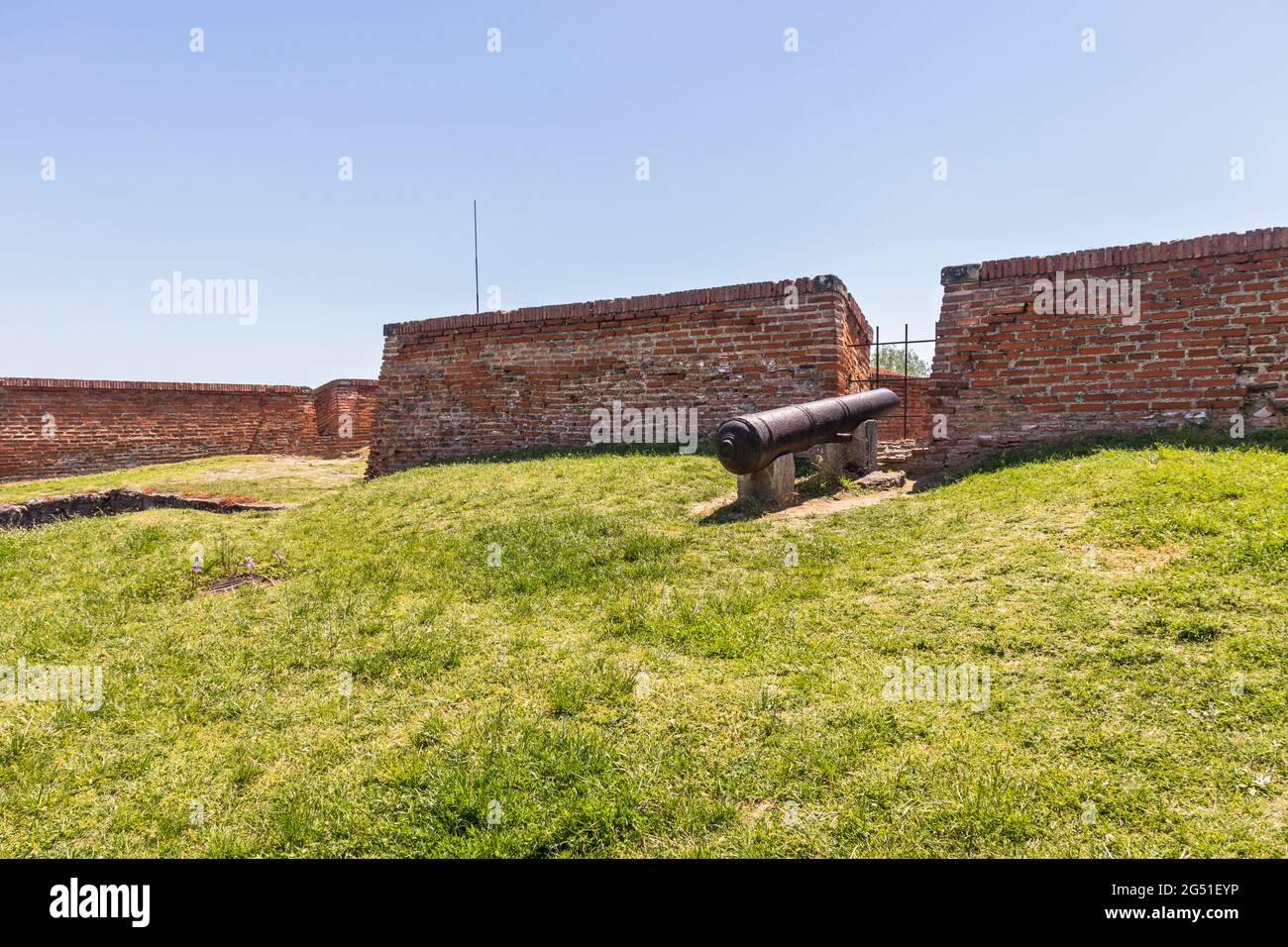 Medieval Baba Vida Fortress at the coast of Danube river in town of ...