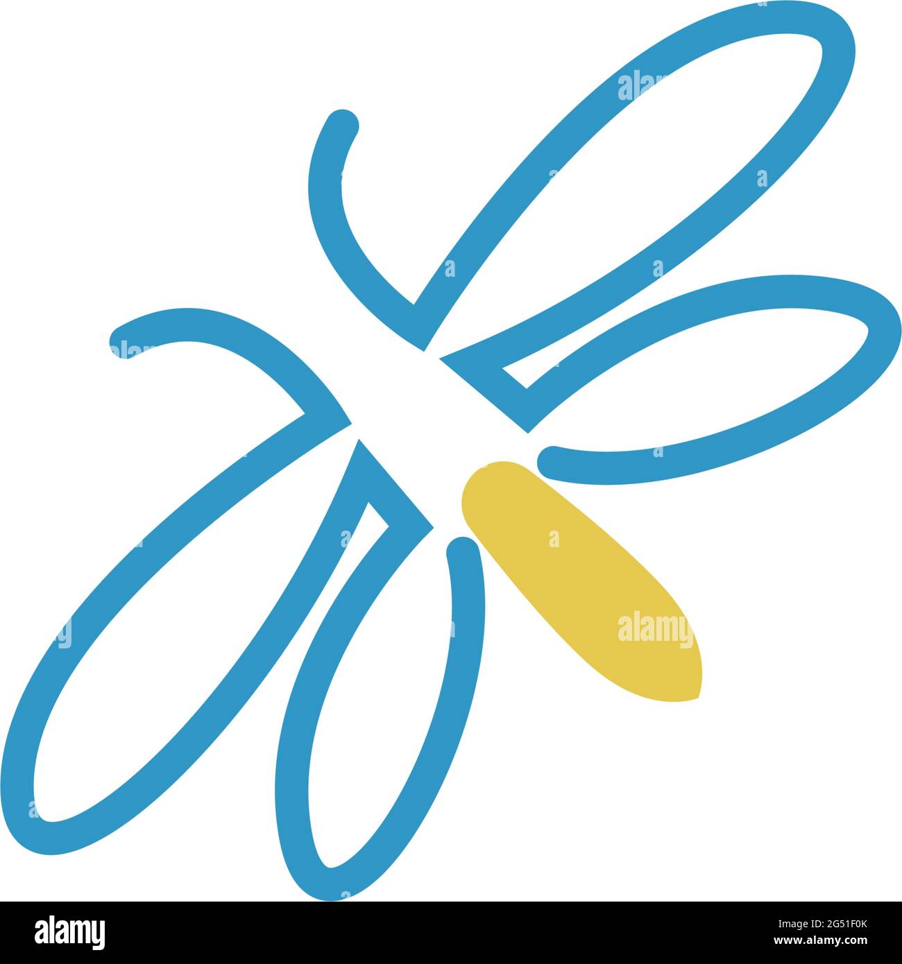 Fireflies Icon Logo Simple Design Vector Template Illustration Stock
