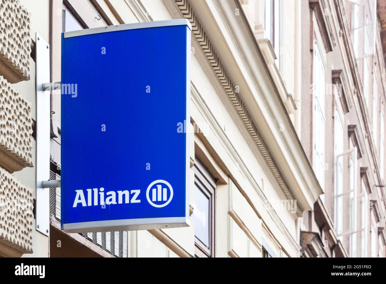 Allianz insurance service sign with logo, Sopron, Hungary Stock Photo ...