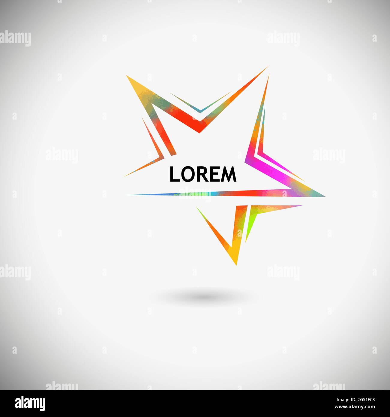 The logo is a multi-colored star. Vector illustration Stock Vector ...