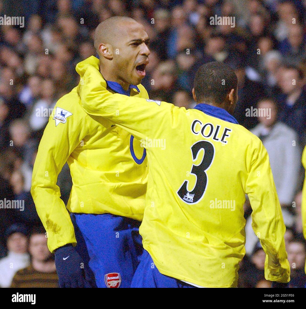 PORTSMOUTH V ARSENAL thierry henry celebrates goal no. 1. PIC MIKE ...