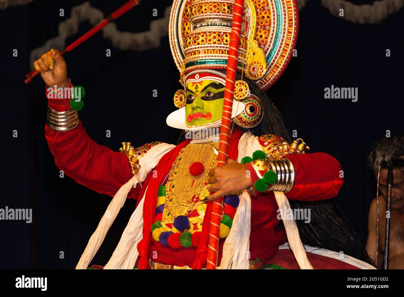 Preparation and performance of the traditional Kathakali dance form in ...