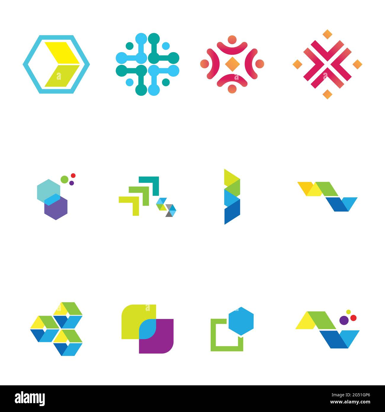 set of Modern logo concept design for fintech and digital finance ...