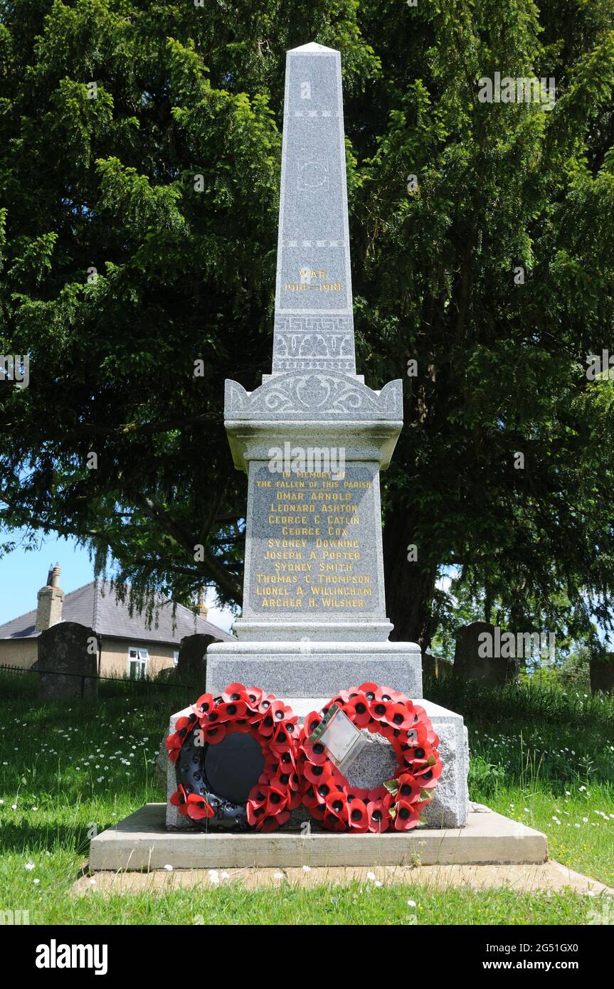 War Memorial, Flitton, Bedfordshire Stock Photo - Alamy