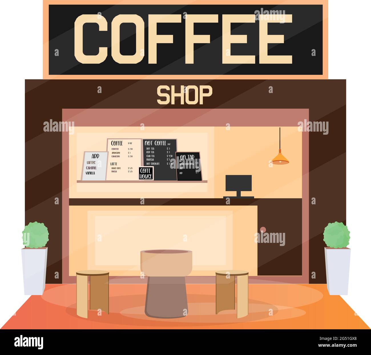 Coffee counter restaurant Cut Out Stock Images & Pictures - Alamy