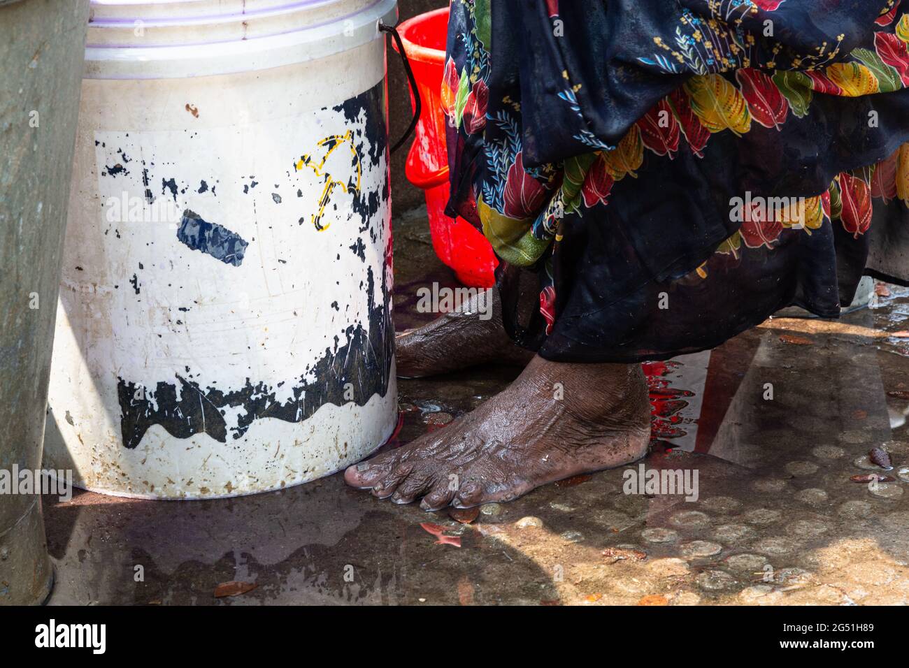 Wrinkled feet hi-res stock photography and images - Alamy