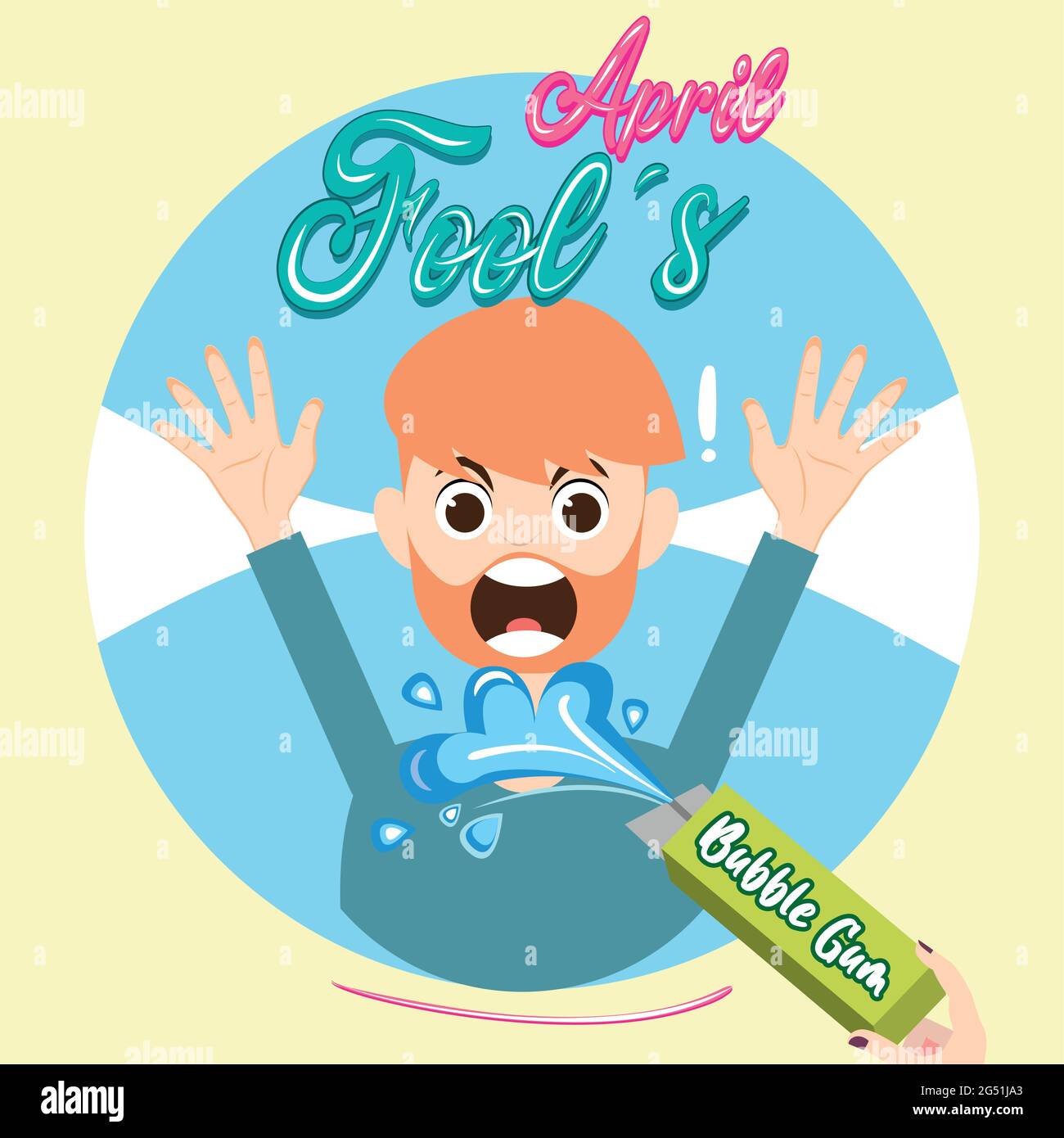 April fools poster Water jet joke Stock Vector Image & Art - Alamy