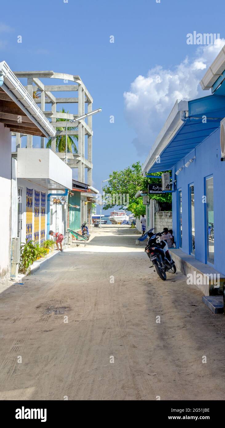 Maldives village life hi-res stock photography and images - Alamy