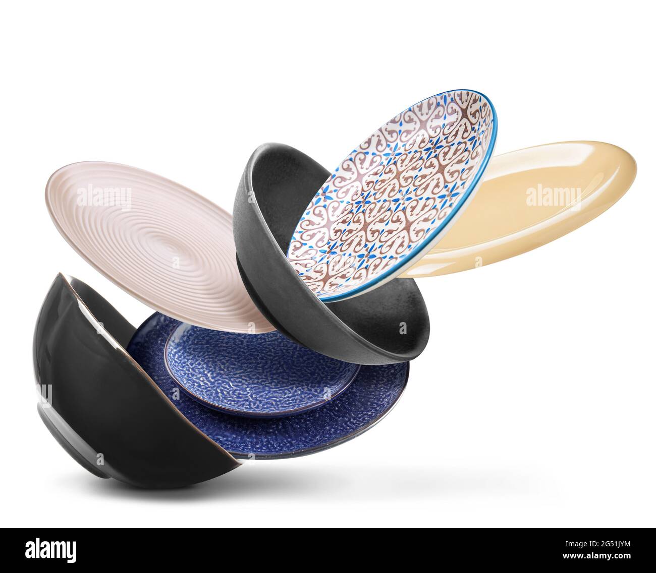 Stack of plates falling hi-res stock photography and images - Alamy