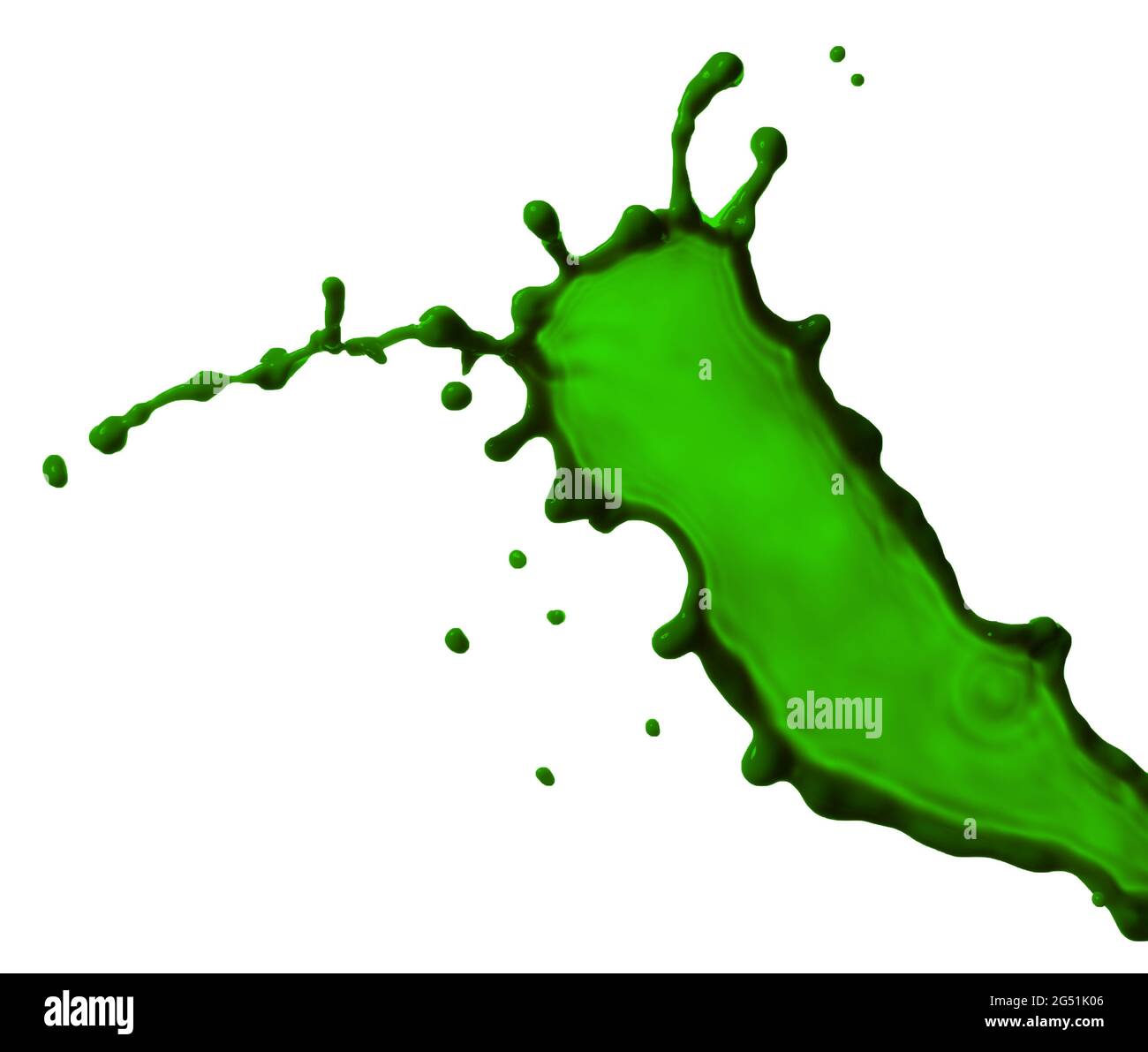 Splash of green paint on white background Stock Photo - Alamy