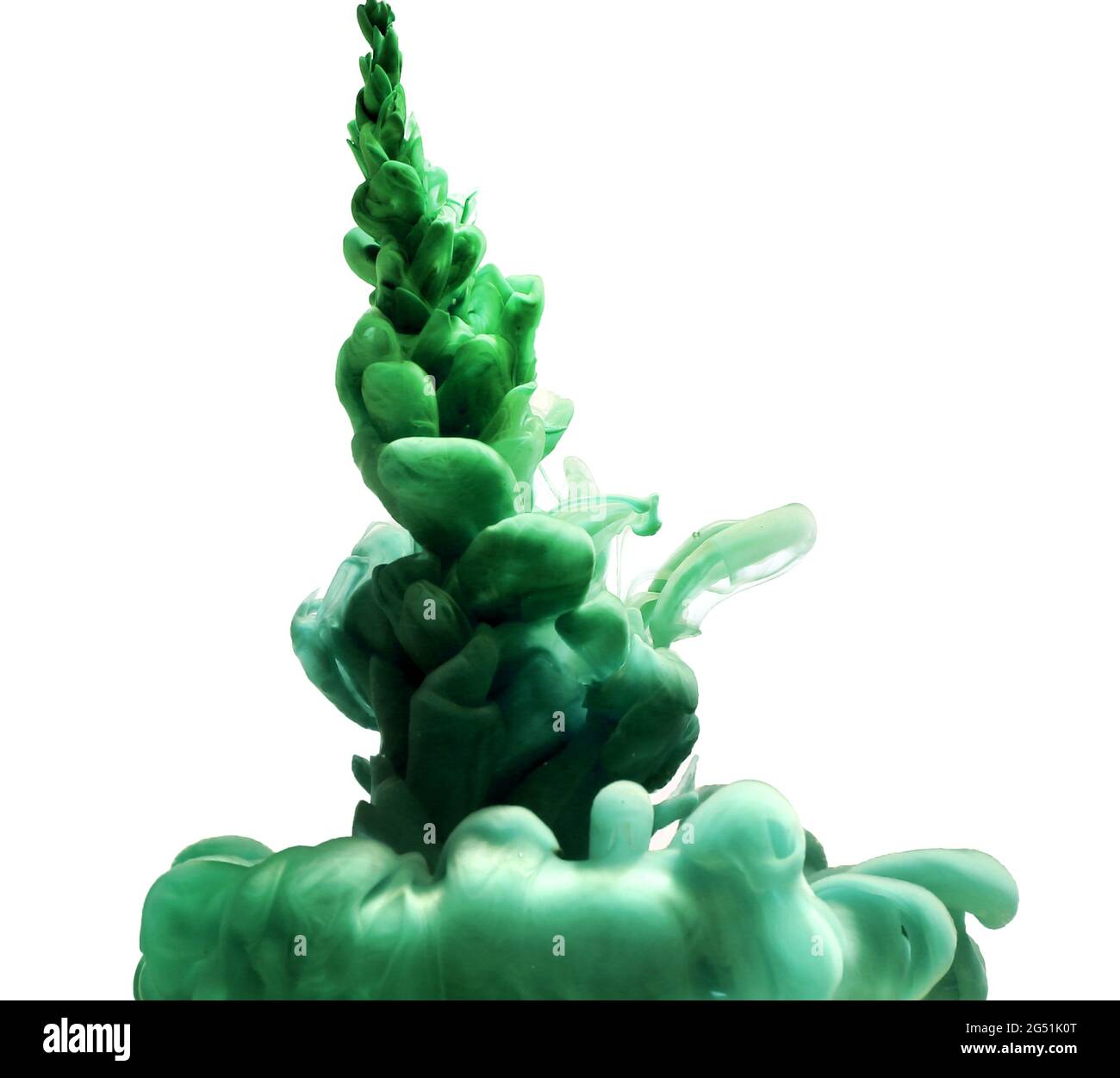 Abstract splash of green paint on white background Stock Photo - Alamy