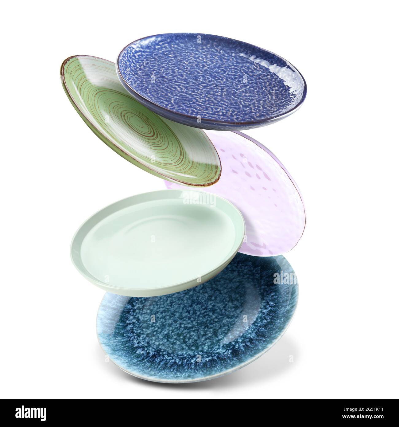 Flying plates Cut Out Stock Images & Pictures - Alamy