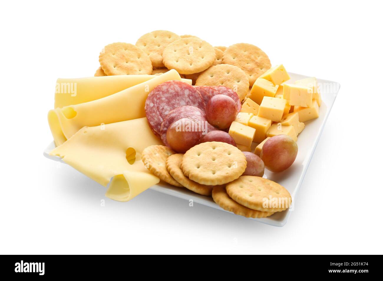 Set tasty crispy crackers Cut Out Stock Images & Pictures - Alamy