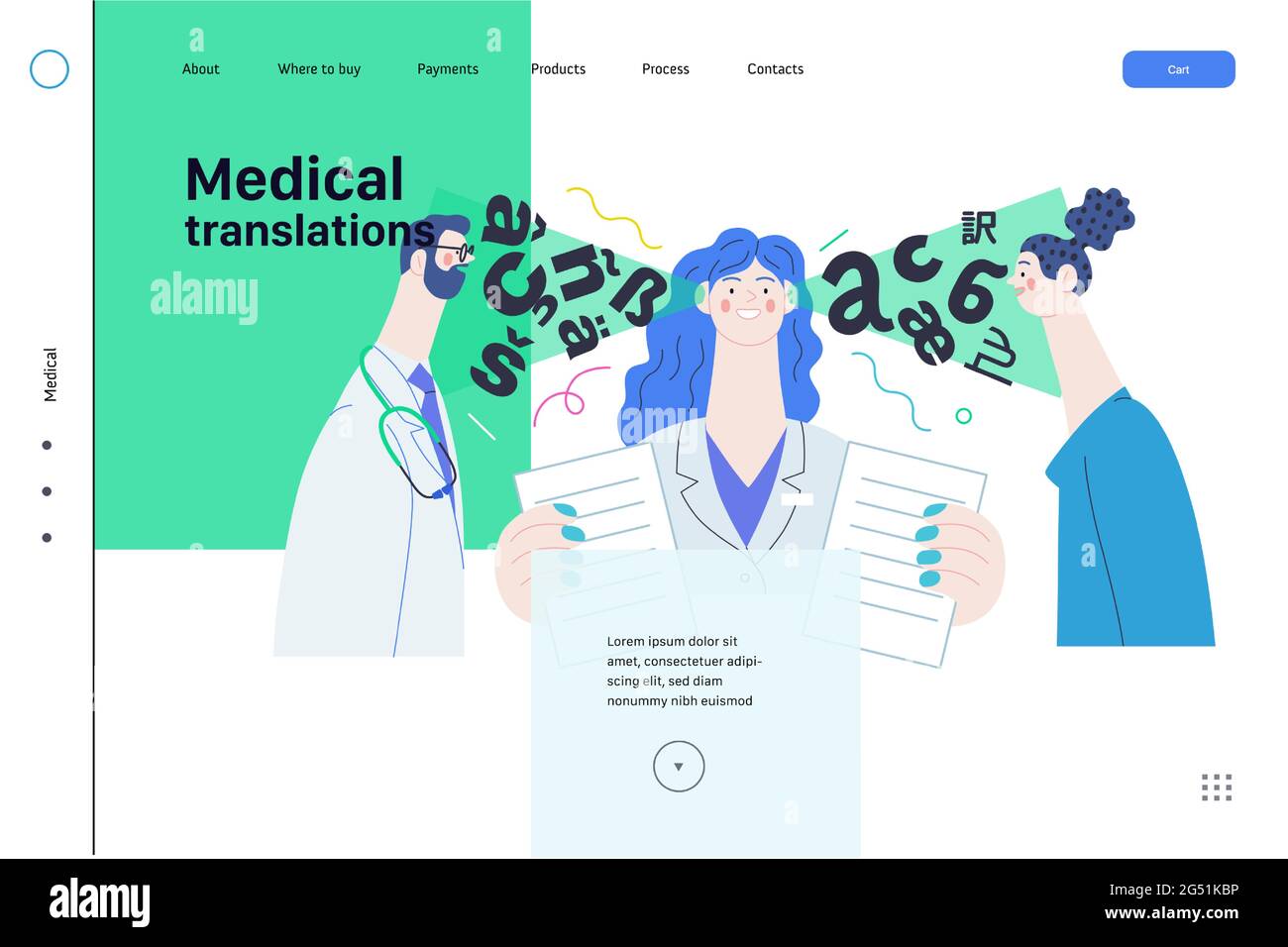 Translator hospital Stock Vector Images - Alamy