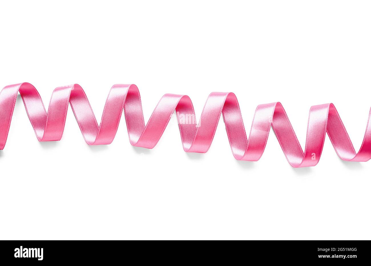 Beautiful pink ribbon on white background Stock Photo - Alamy