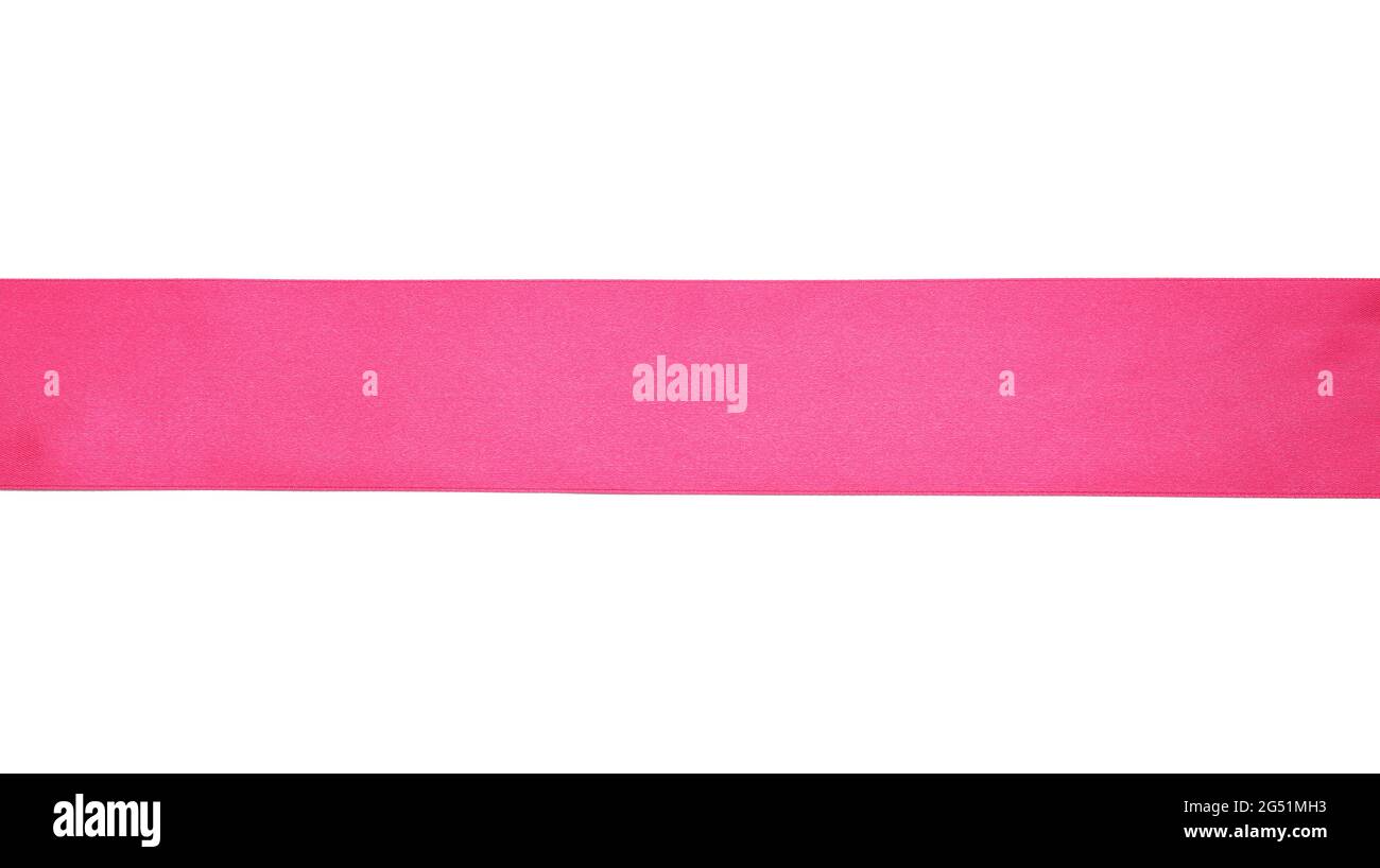 Beautiful pink ribbon on white background Stock Photo - Alamy