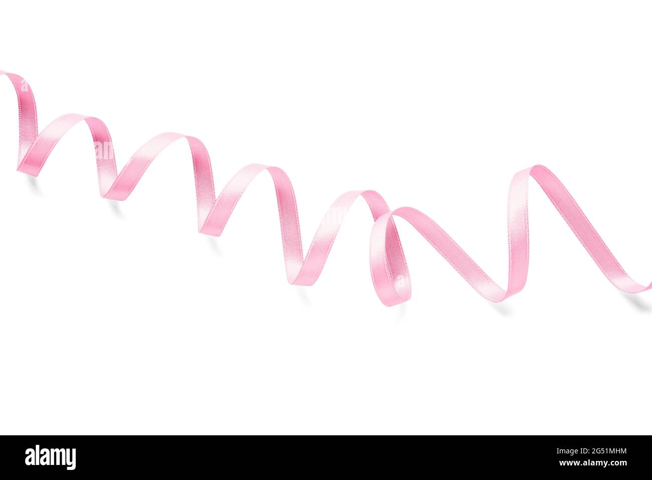 Beautiful pink ribbon on white background Stock Photo - Alamy