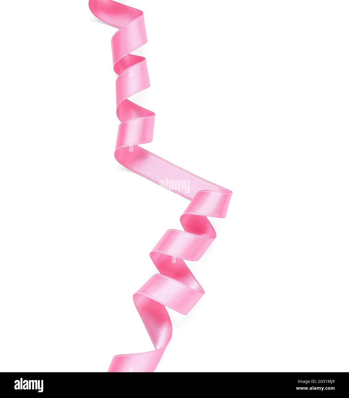 Beautiful pink ribbon on white background Stock Photo - Alamy