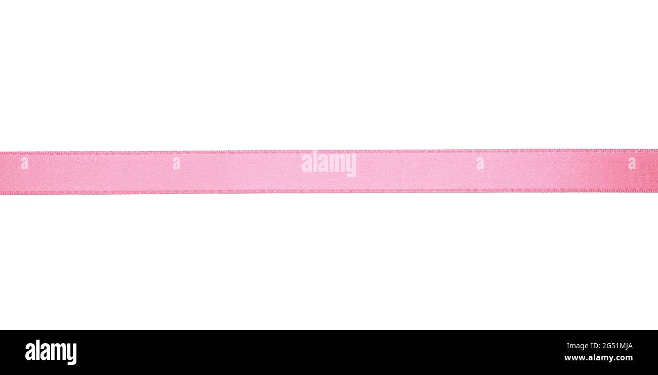 Beautiful pink ribbon on white background Stock Photo - Alamy