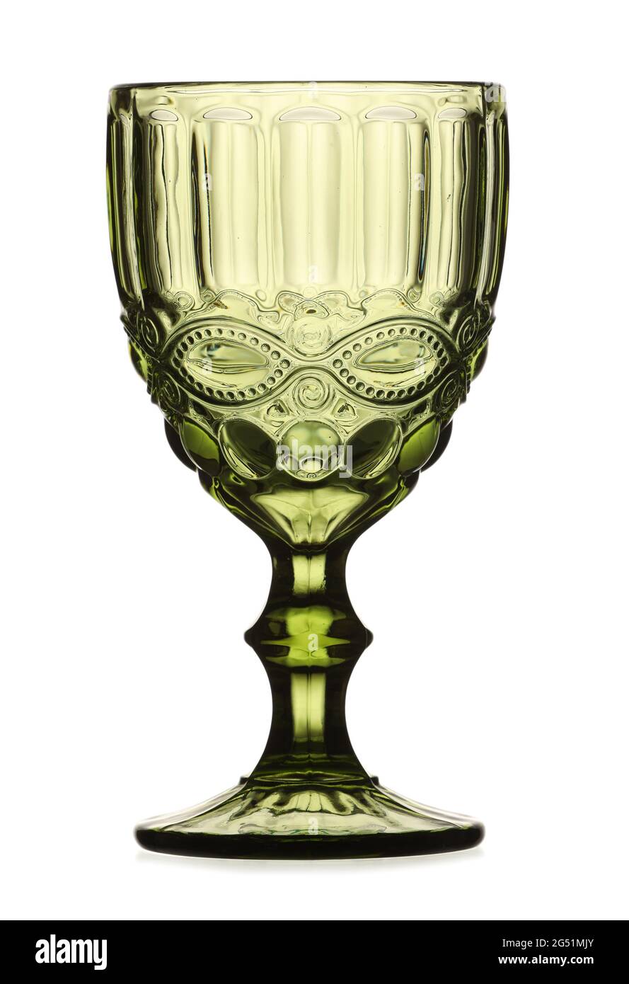 Beautiful empty glass on white background Stock Photo - Alamy