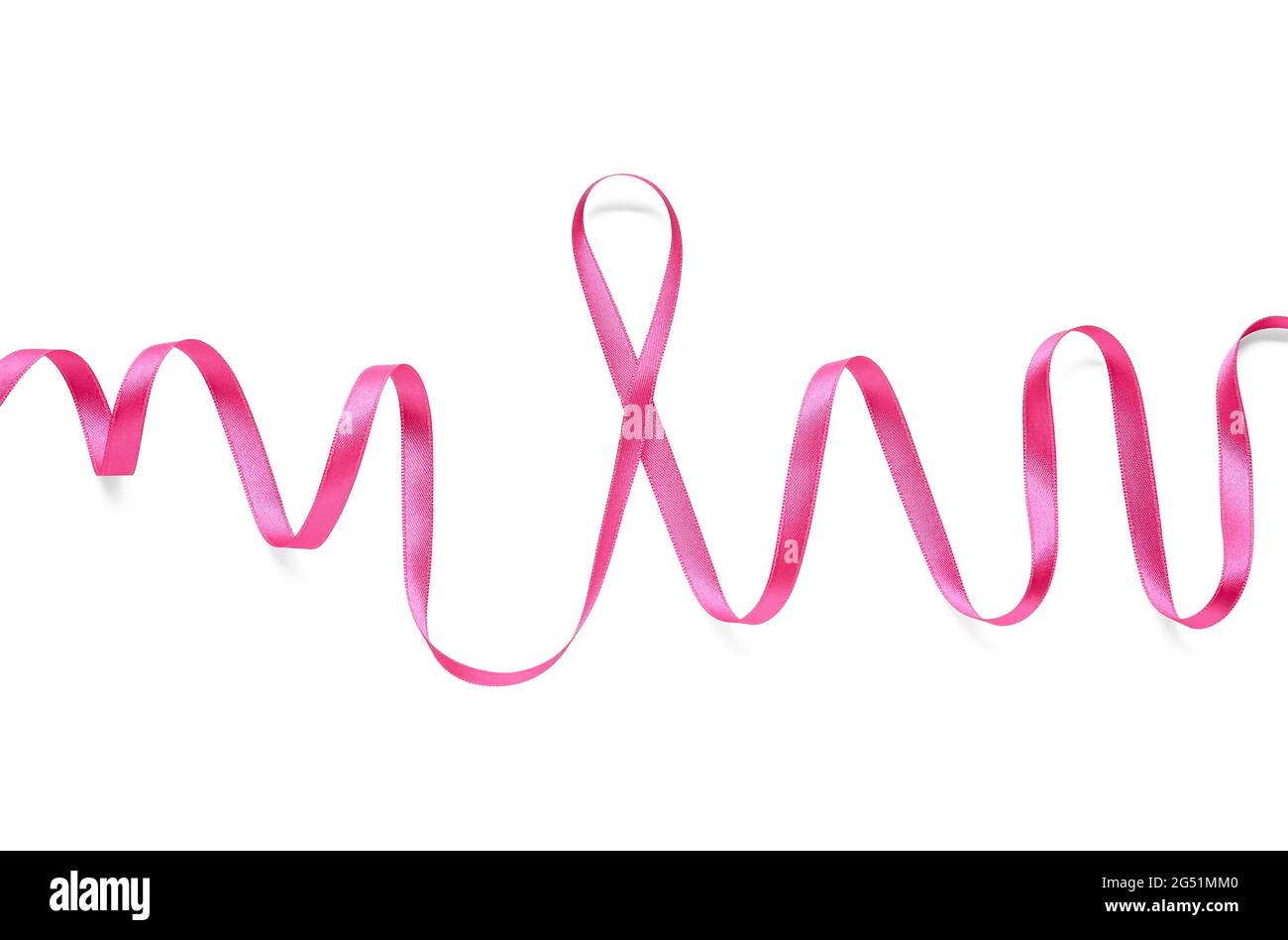 Beautiful pink ribbon on white background Stock Photo - Alamy