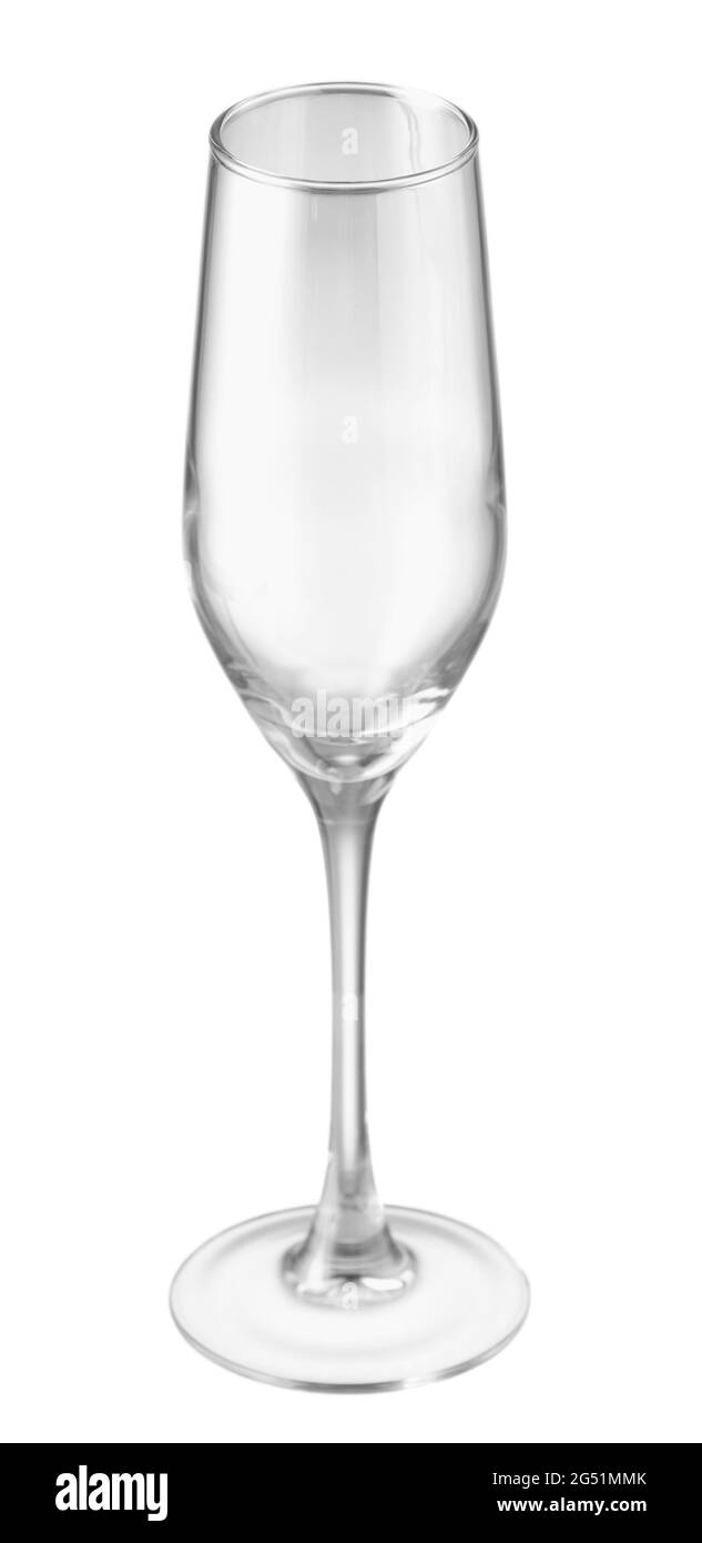 Beautiful empty glass on white background Stock Photo - Alamy