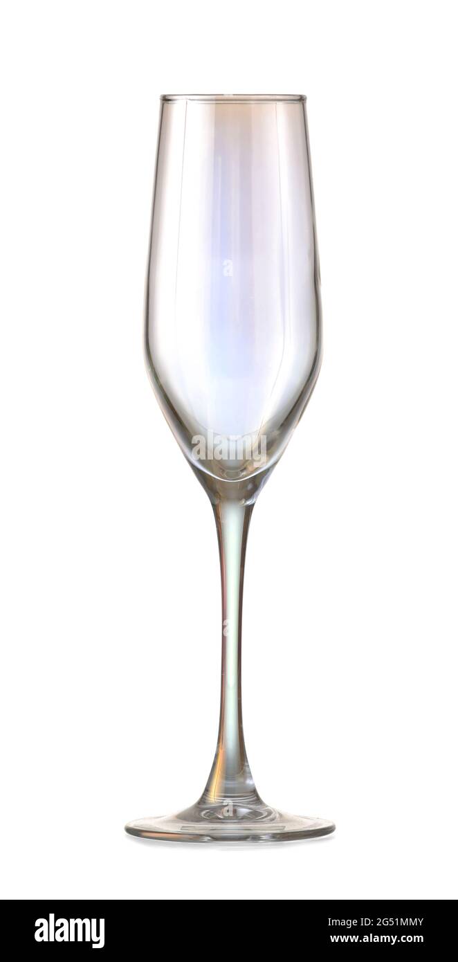 Beautiful empty glass on white background Stock Photo - Alamy