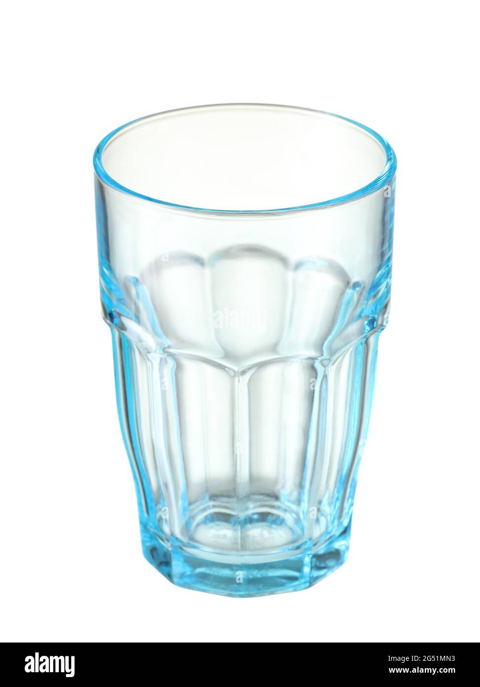 Beautiful empty glass on white background Stock Photo - Alamy