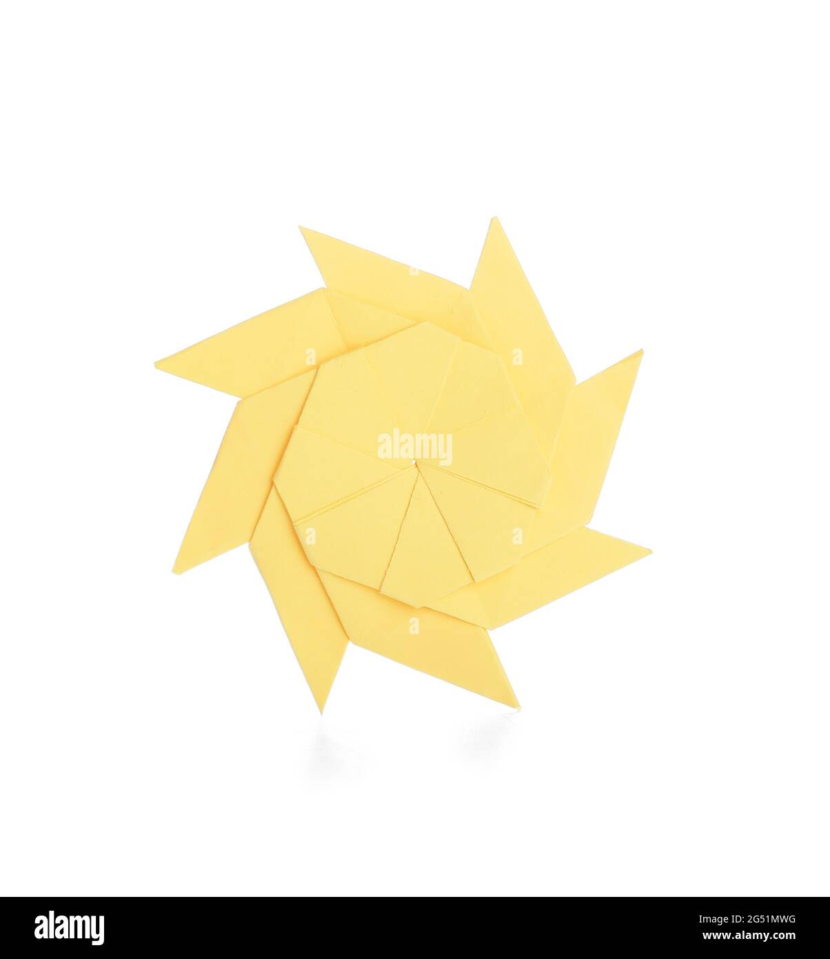 Origami sun on white background Stock Photo - Alamy