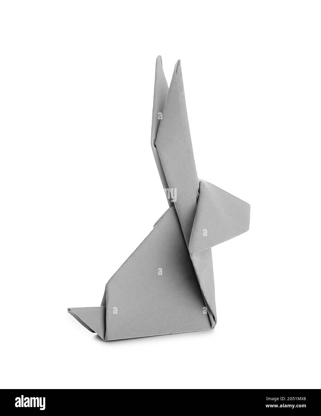 Origami rabbit on white background Stock Photo - Alamy