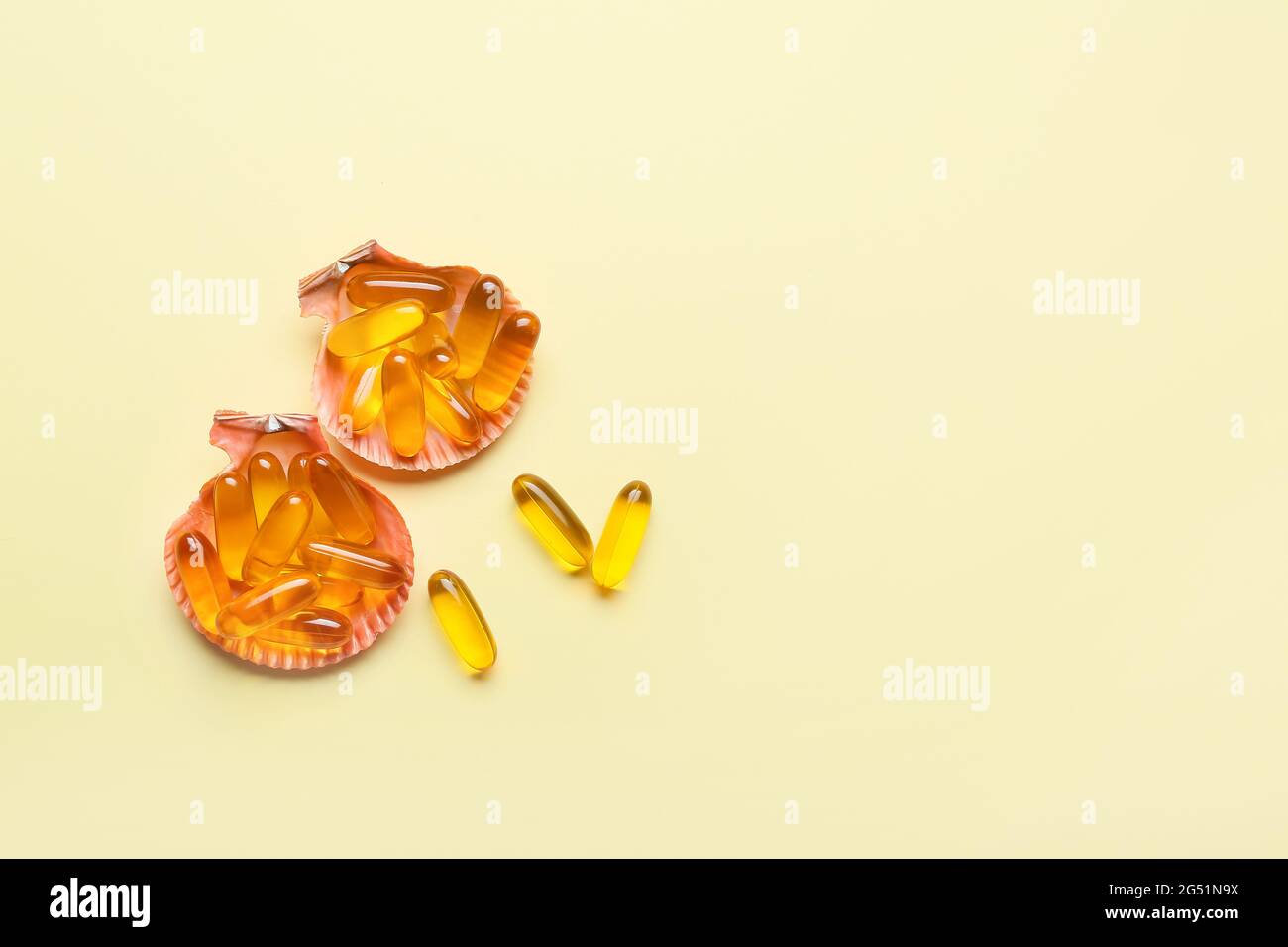 Sea shells fish oil hi-res stock photography and images - Alamy