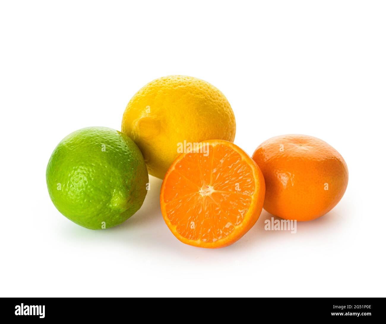 Healthy citrus fruits on white background Stock Photo - Alamy