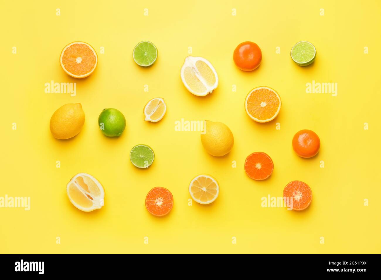 Healthy citrus fruits on color background Stock Photo - Alamy