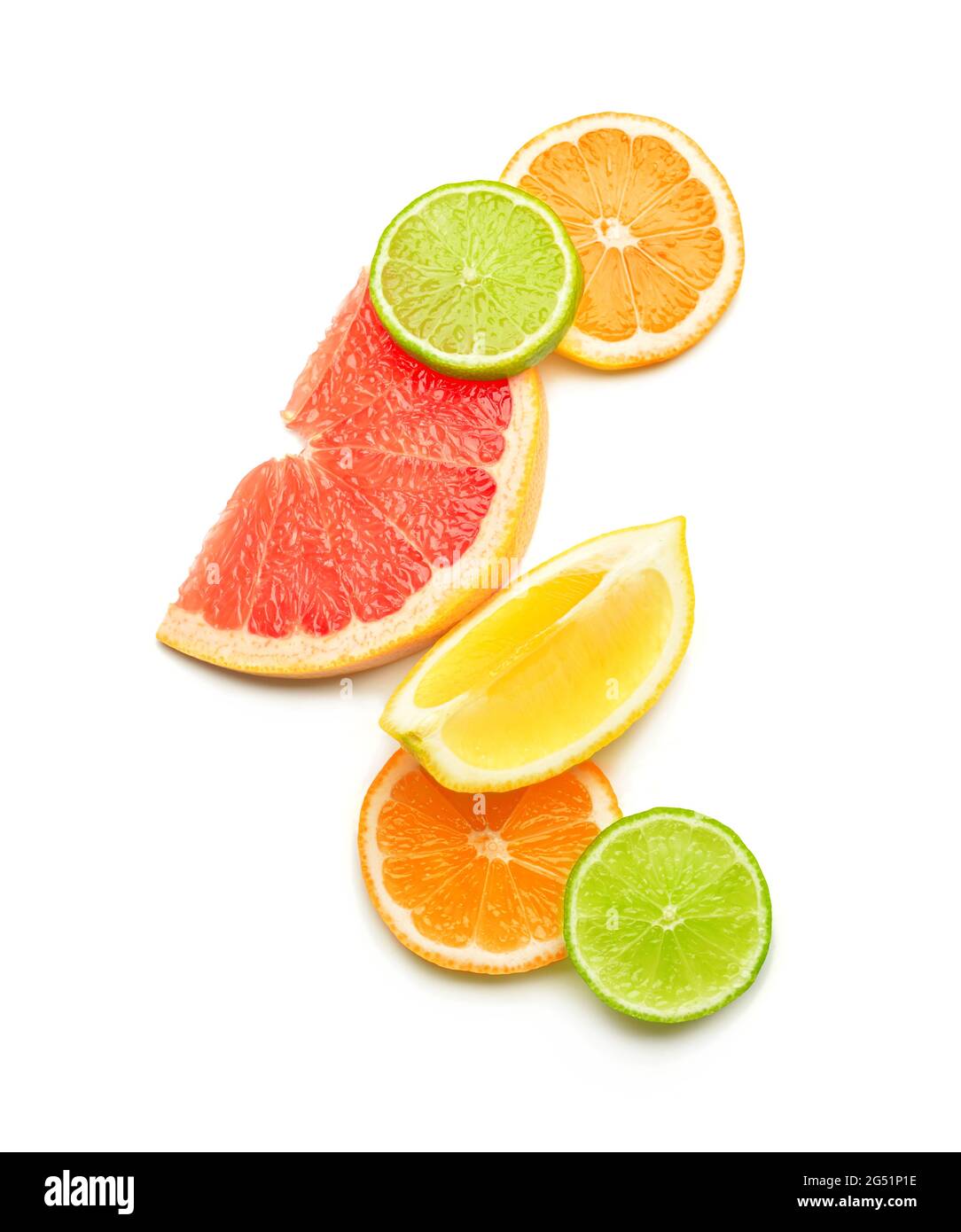 Healthy citrus fruits on white background Stock Photo - Alamy