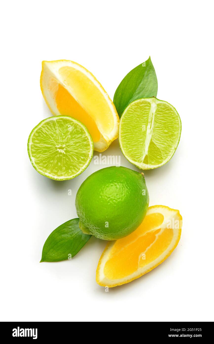 Healthy citrus fruits on white background Stock Photo - Alamy