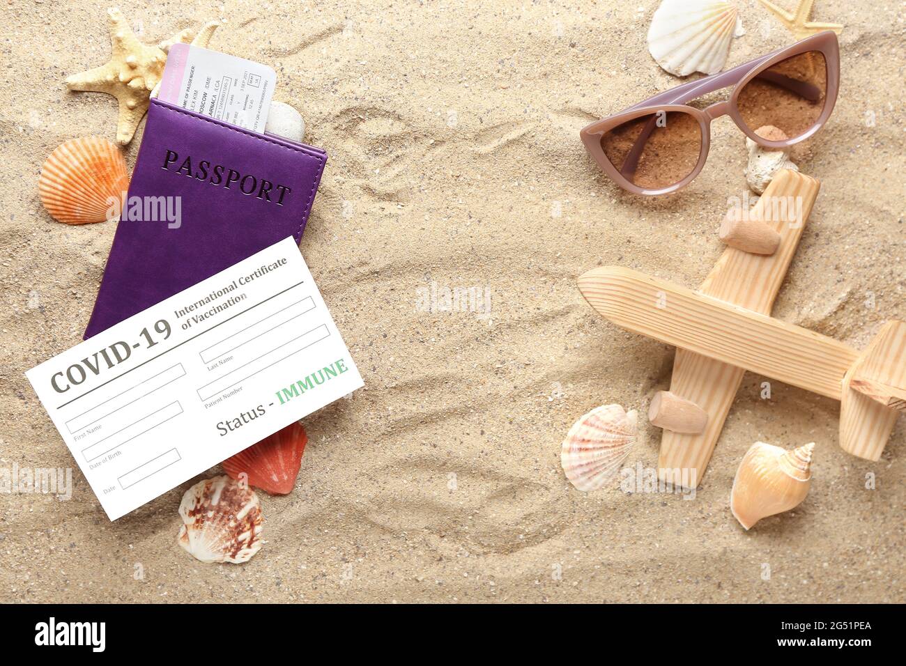 Immune passport, International Certificate of Vaccination, ticket and ...