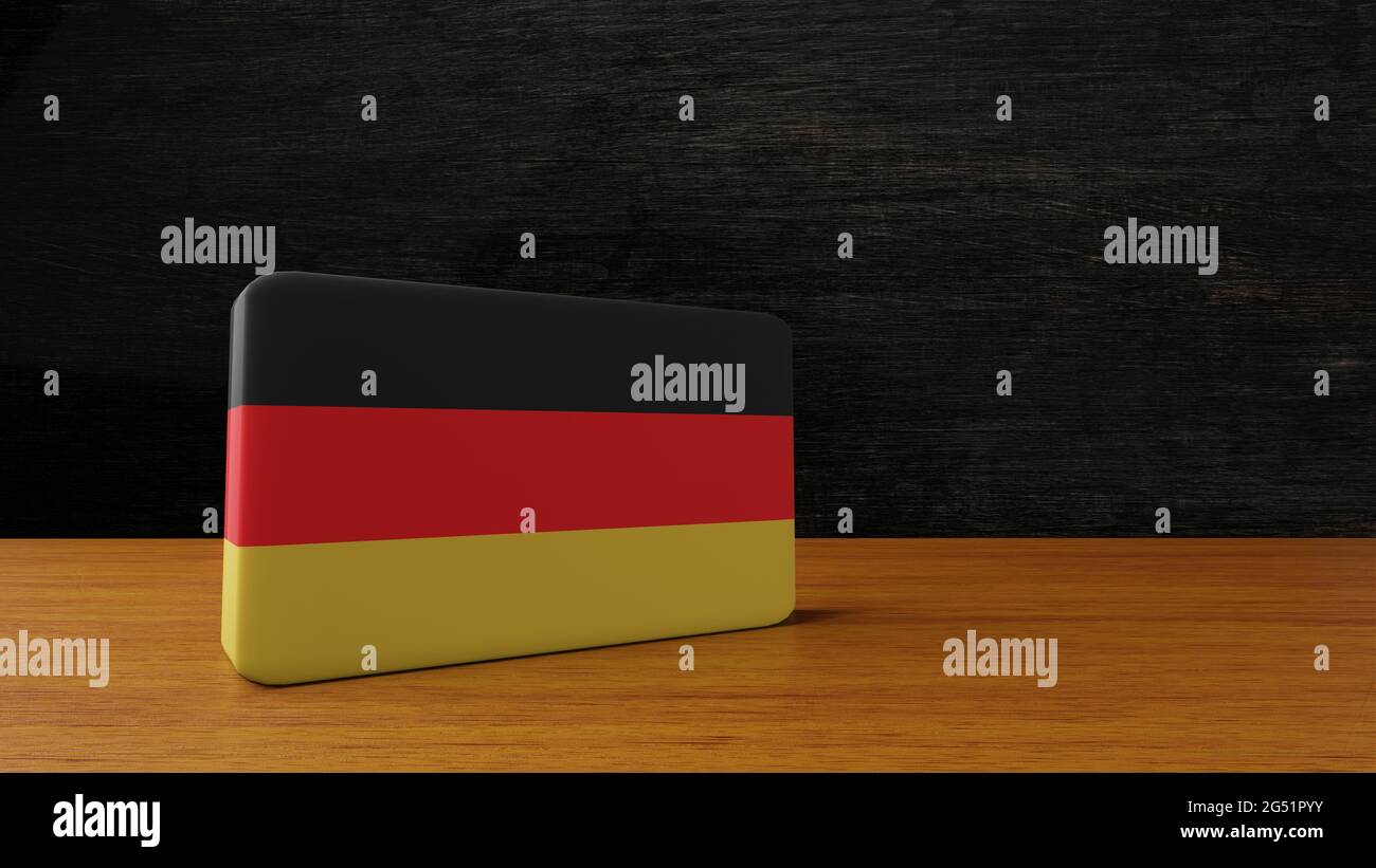 German square flag 3d rendering Stock Photo - Alamy