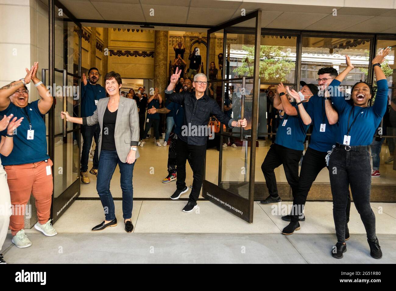 Los Angeles, California, USA. 24th June, 2021. Apple CEO Tim Cook and ...