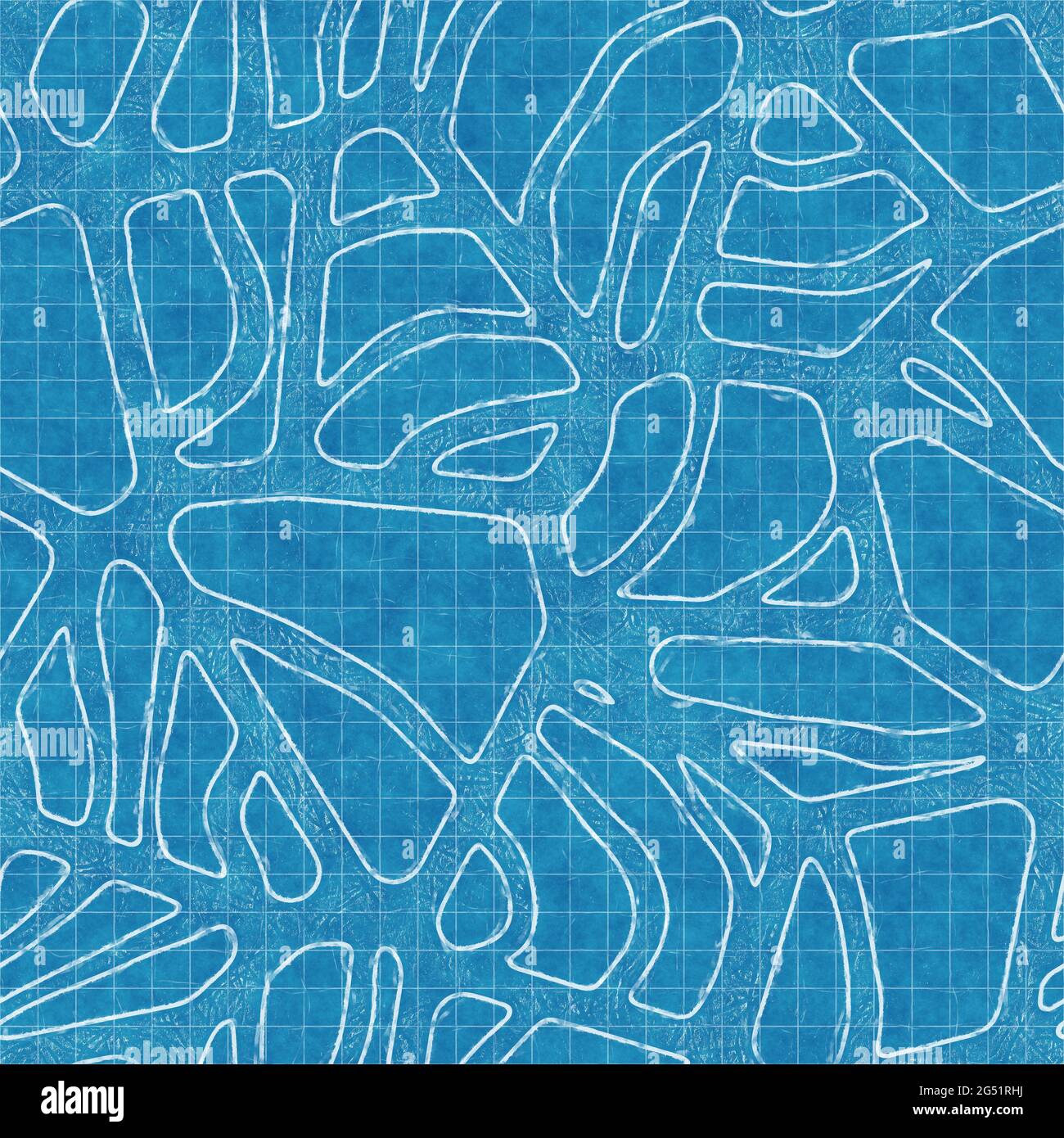 Seamless bright blue blueprint pattern for textile and print Stock ...