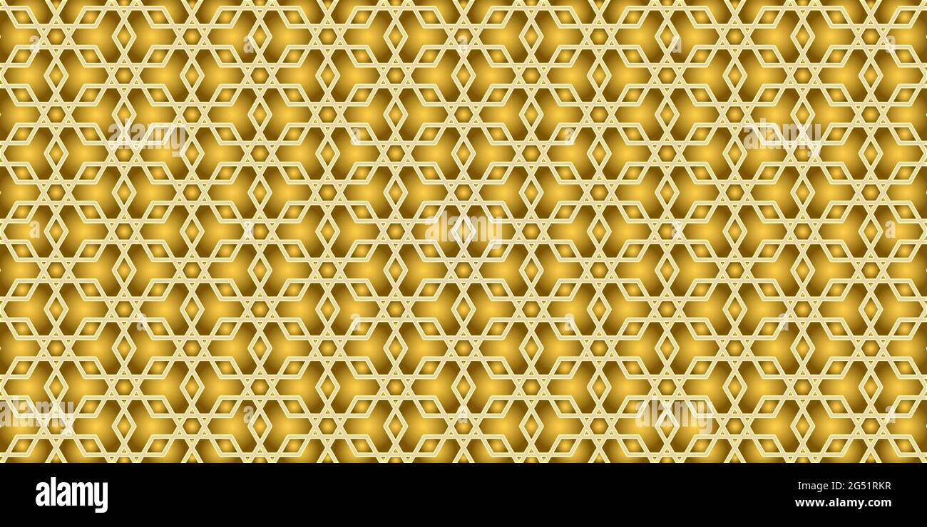 Abstract geometric seamless pattern traditional design. Luxury of gold ...