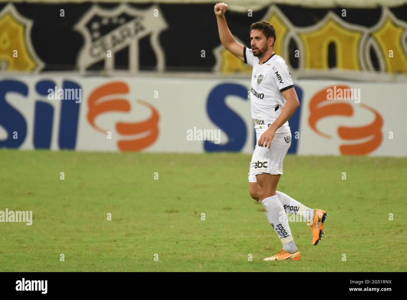 Fortaleza, Brazil. 24th June, 2021. Gabriel celebrates after scoring a ...
