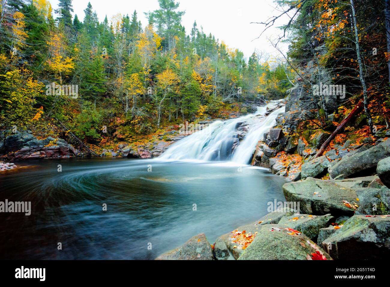Mary Ann Falls at Cape Breton, Nova Scotia in Autumn Season. Beautiful ...