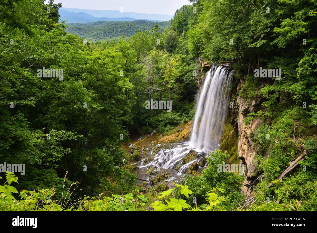 Falling Springs Waterfall Stock Photo - Alamy
