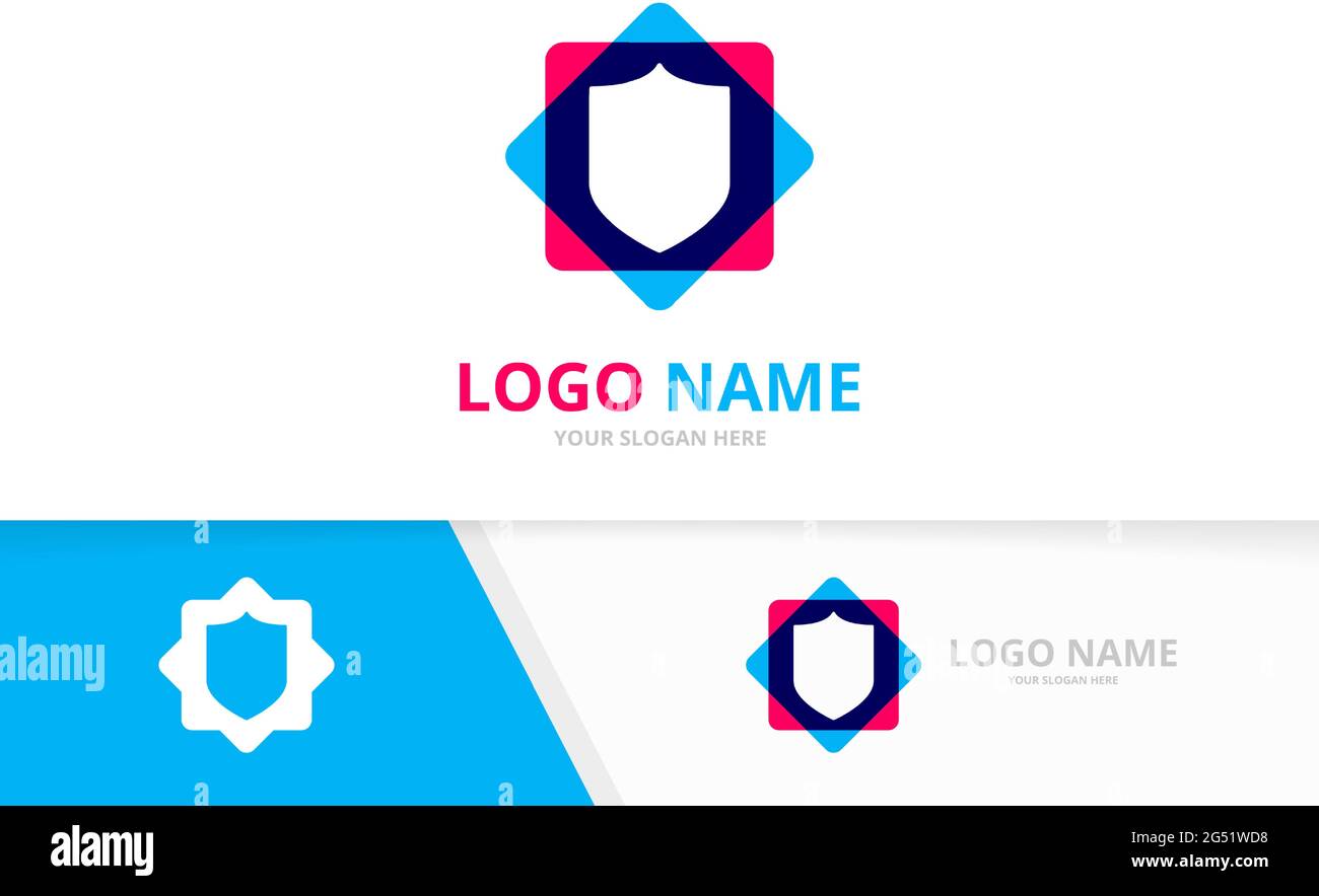 Vector shield tech logo. Cyber security logotype design template Stock ...