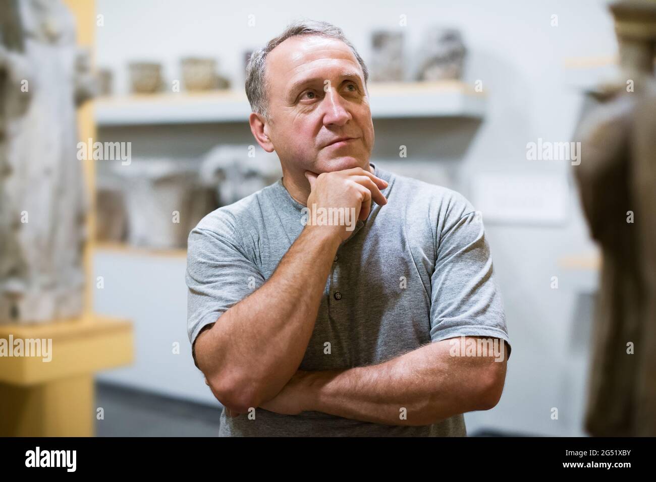 Adult male in historical museum Stock Photo - Alamy